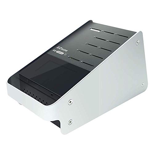 EZ Dupe SOHO Touch 1 to 10 SD Duplicator - Secure Digital Card and MicroSD TF Media Memory Copier (with Adapter) Cloner & Eraser with Touch Screen (DM-FD0-11SD10TP)