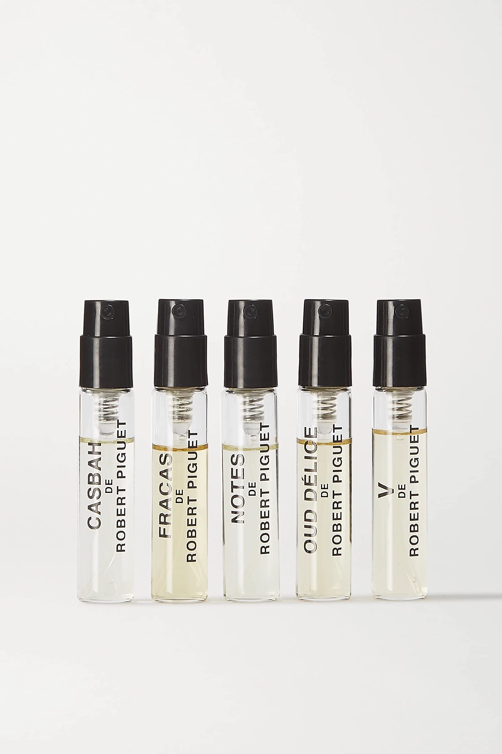 Robert Piguet L'Expérience Piguet Discovery Set | Includes Fracas, Casbah, V, Oud Délice and Notes, 0.08 Fl Oz