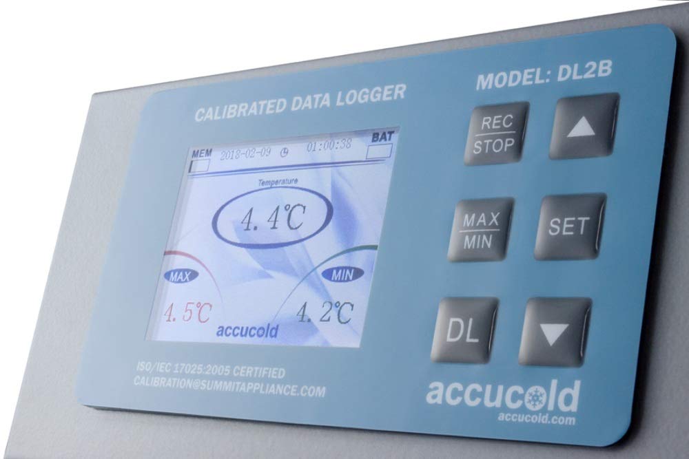 Summit Appliance DL2BKIT NIST Calibrated USB Digital Data Logger (DDL) with Large Display, Internal Memory, and Alarm in Standalone Kit Form for Aftermarket Installation