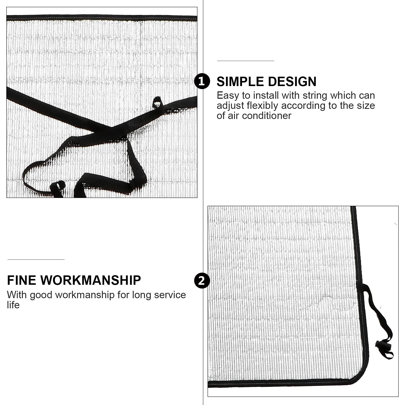Air Conditioner Cover Cover Outdoor Air Conditioning Sun Shade Protection Silver 125x35cm Useful Tool