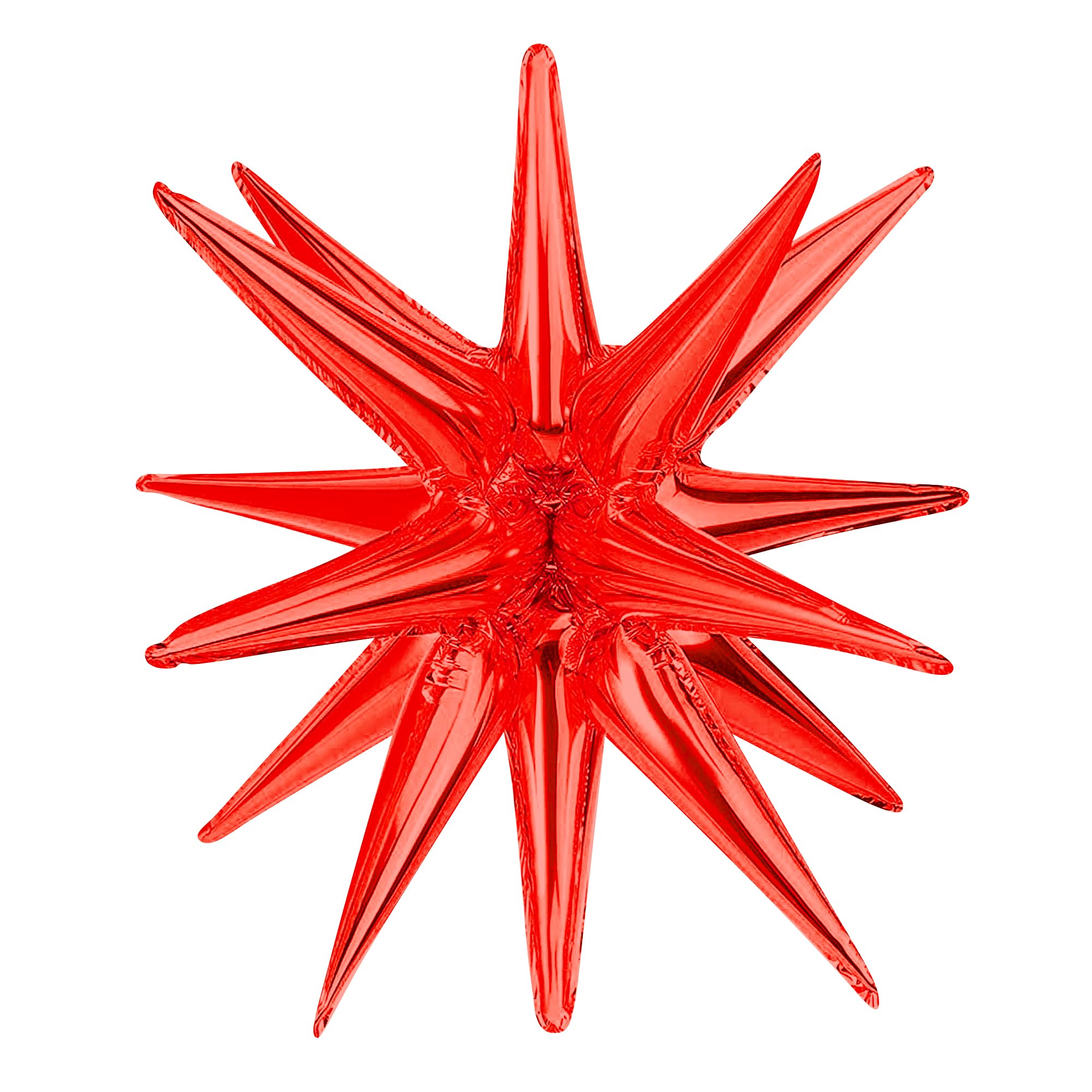 8pcs 14-Pointed One-Piece Exploding Star Large Foil Mylar Balloons, 27 & 22 Inches, Point Star Balloons, Cone Balloons, Great for Birthdays, Baby Showers, Wedding & Anniversary Parties!