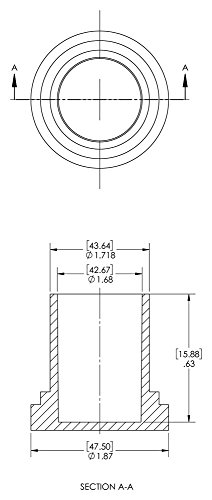 Caplugs 99394555 Plastic Plug for Threaded Connectors. EP-28, PE-LD, to Plug Nominal Thread Size 1-3/4-18", Yellow (Pack of 40)