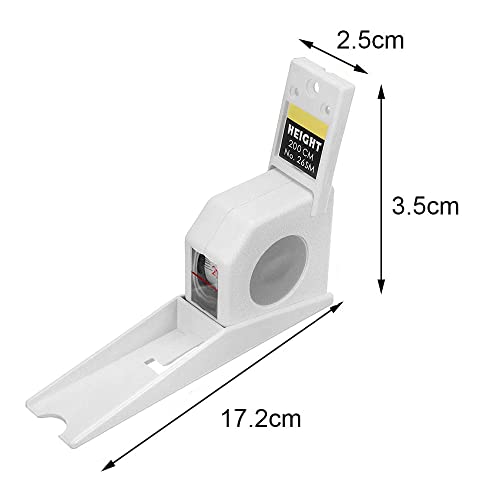 2m/78.7'' Stadiometer Right-Angle Telescopic Tape Measure, Wall Mounted Growth Stature Meter Measure Home Use Adult Children Roll Ruler Height Measuring Tool(White)
