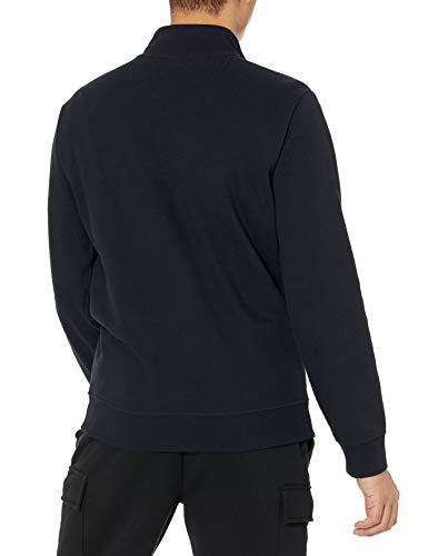 Amazon Essentials Men's Lightweight French Terry Full-Zip Mock Neck Sweatshirt, Black, Small