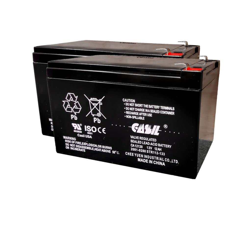 Casil 12V 12Ah Replacement Battery Compatible with APC SU1000NET SU1000RM UPS 2 Pack