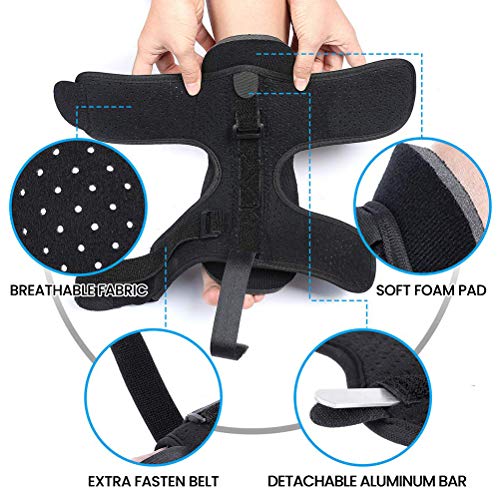 Alomejor Foot Brace, Adjustable Drop Foot Brace Foot Up Orthotic Brace Night Splints (Orange)