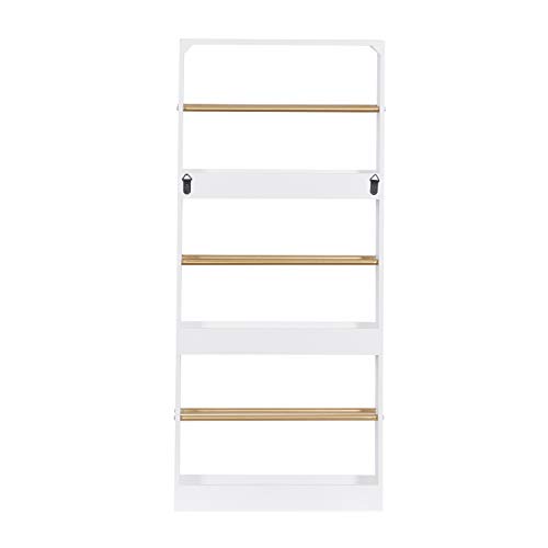 Deco 79 Glam Wood Rectangle Wall Shelf, 16" x 4" x 36", White