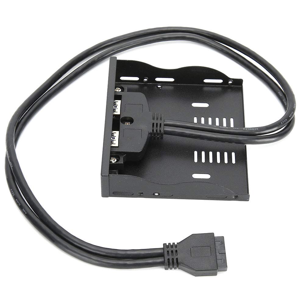 Gojiny USB Front Panel 3.5 inch USB 3.0 Floppy Front Panel 19 Pin to 2 Interface USB3.0 HUB
