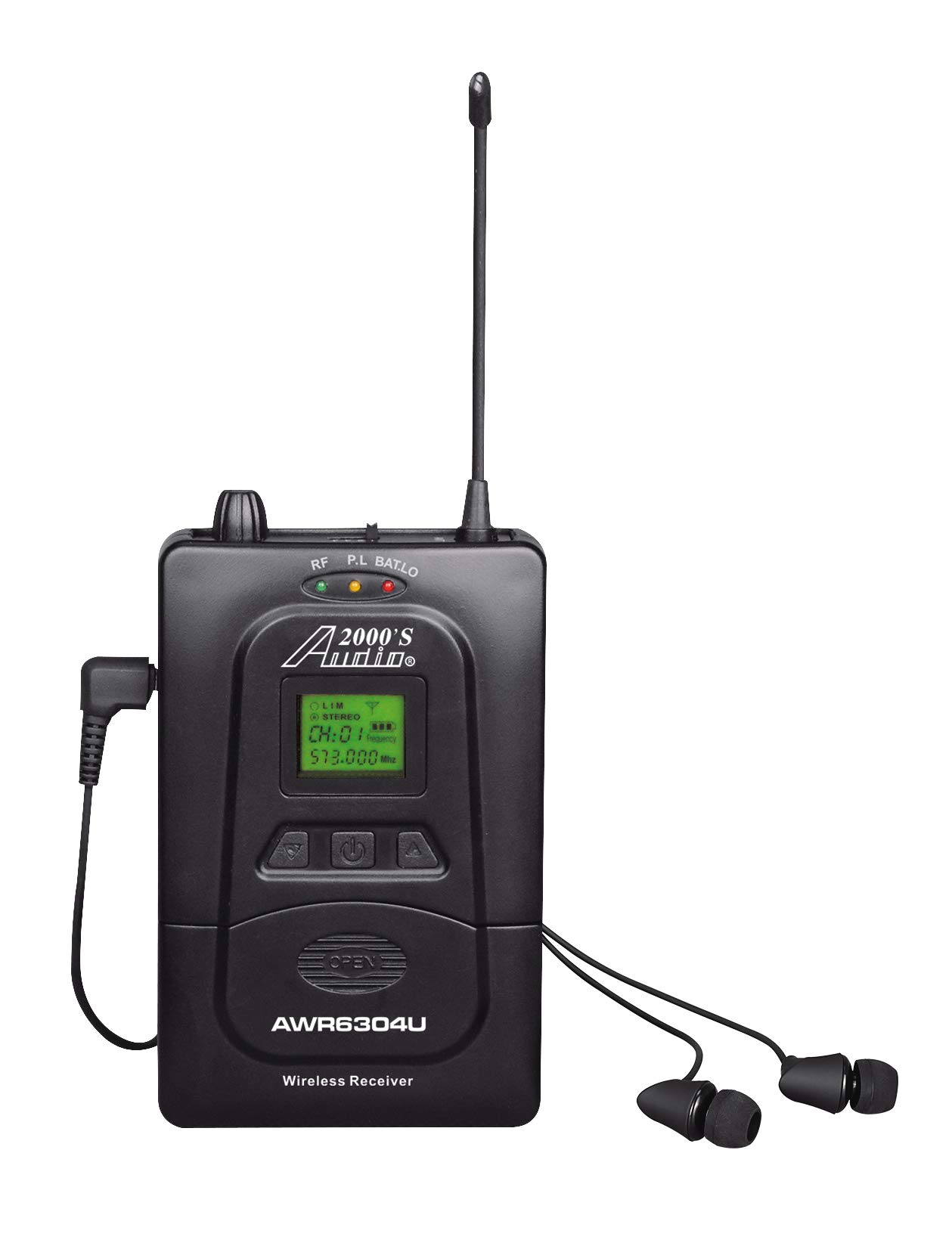 Audio2000'S AWM630AU UHF 100 Selectable Frequency Wireless in-Ear Monitor System with Four Wireless Receivers and a PVC Carrying Case