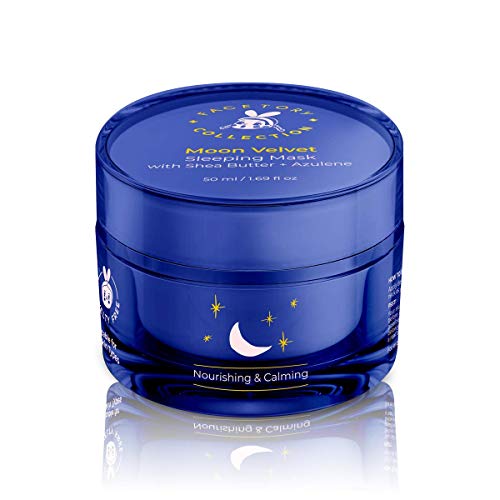 FACETORY Moon Velvet Sleeping Mask Moisturizer with Shea Butter and Azulene - Improve Dry, Irritated, and Dehydrated Skin - Nourishing, Calming, Moisturizing, 50 ml/ 1.69 fl oz