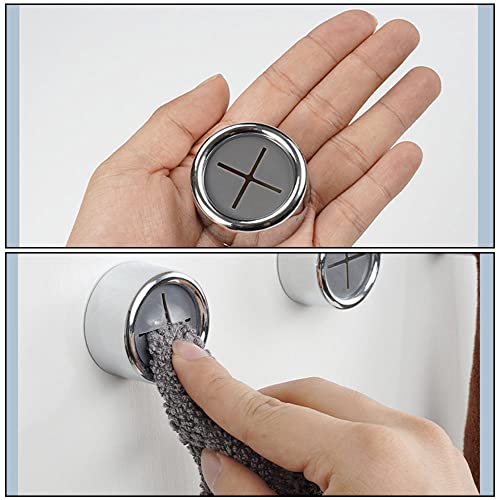 5 Pcs Tea Towel Holder Self-Adhesive Tea Towel Holder Round Self-Adhesive Hooks Kitchen Hooks Push in Suction Hand Towel Holder for Bathroom for Bathroom Kitchen and Home No Drilling Required