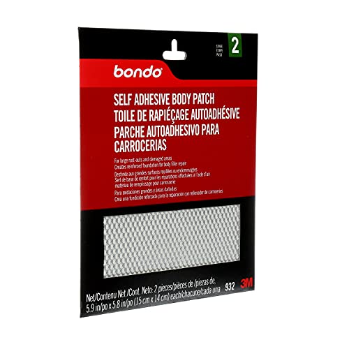 Bondo Self-Adhesive Body Patch, For Large Rust-Outs and Damaged Areas, 2 Patches, 5.9 in x 5.8 in, 2 Patches