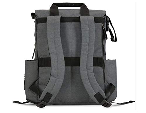 GOODGEAR Baby Diaper Backpack, Large Travel Bag for Mom or Dad with Stroller Straps and Changing Pad - Waterproof Large Capacity Overnight Back Pack with Big Pockets and Compartments, Grey