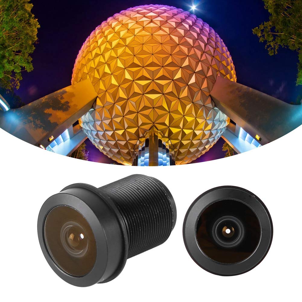 Replacement Cam Lens Fixed Lens Lens, Home Protection Camera Lens, Home Security Camera System 1.44mm 1/2.5 Wide Angle for Home CCTV Surveillance Camera