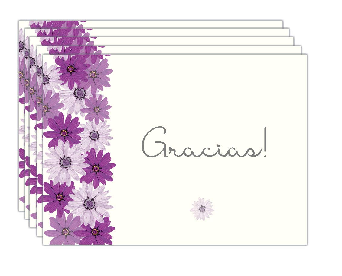 20 Tarjetas de Agradecimiento Thank You cards Notes in Spanish Gracias Cards for Wedding, Baby Shower,Anniversary, Bridal Shower - Flores Gracias Cards in Spanish Espaรฑol with envelopes