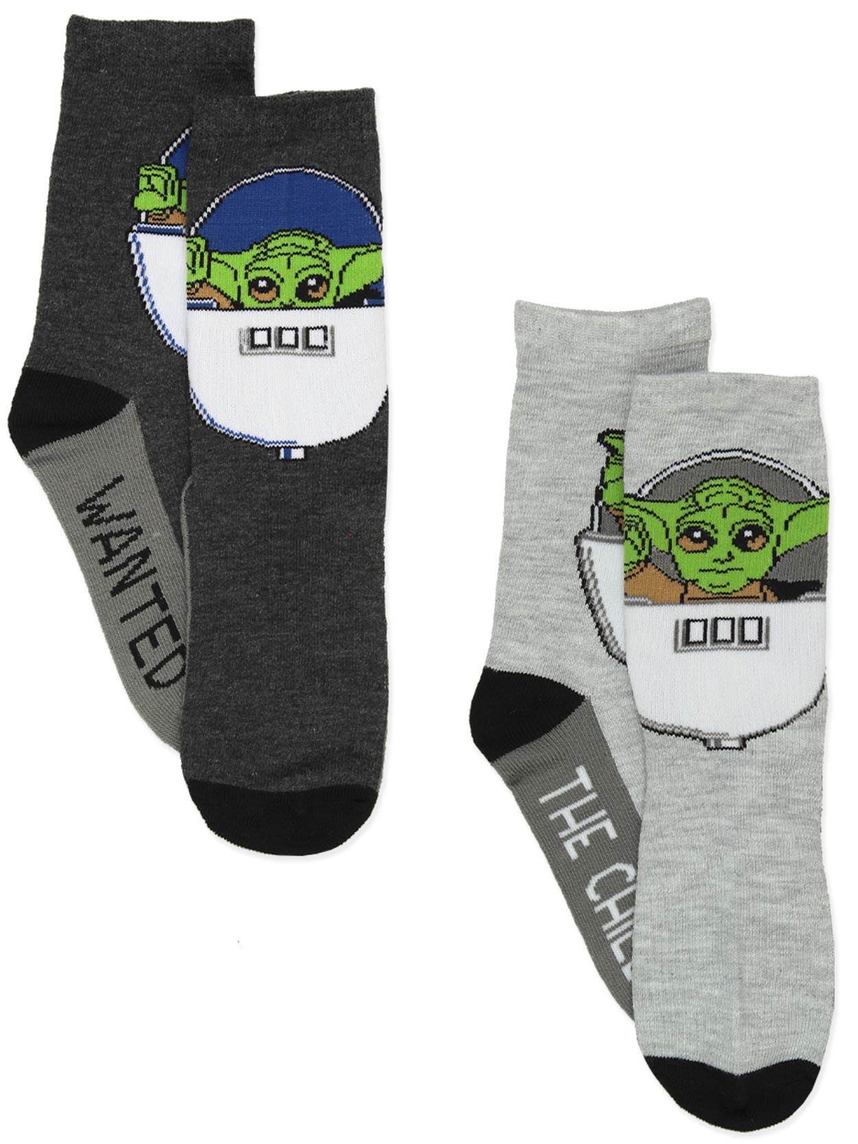 LEGO Star Wars Baby Yoda Kids Toddler 6 pack Crew Socks Set (Medium (6-8), Multi)