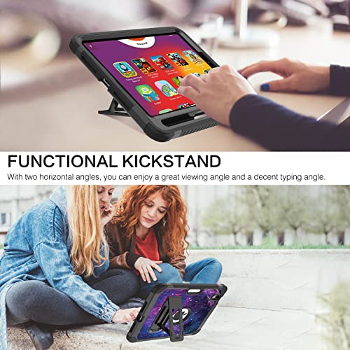 BENTOBEN iPad Mini 6 Case, Slim Space Galaxy Design 3 Layers Heavy Duty Rugged Shockproof Kickstand Protective Tablet Cover Case for iPad Mini 6th Generation 8.3 Inch 2021, Purple