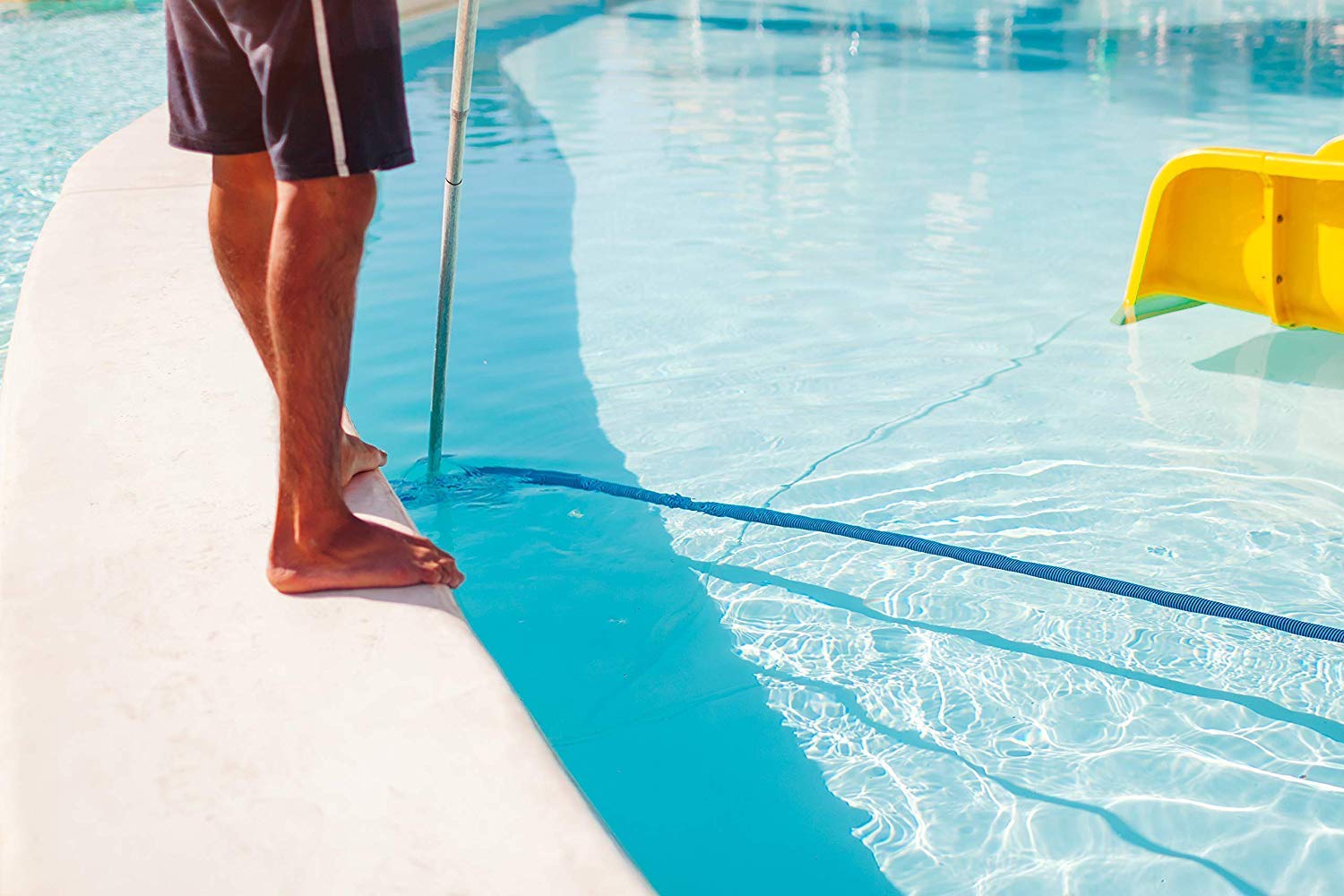 20-Inch Plastic Pool Vacuum Brush | Perfect for Cleaning Your Pool Wall | Compatible with Standard Telescoping Poles | Light Weight with Strong Nylon Bristles