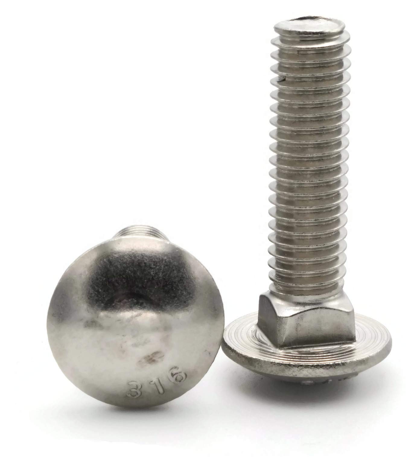 Carriage Bolt 316 Stainless Steel 1/2"-13 x 4-1/2" Qty 25
