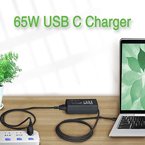 65W 45W Type C USB C Laptop Charger Compatible with Lenovo ThinkPad T480 T580 T480S X280 E580 Chromebook C330 S330 S340 100e 300e 500e Yoga C930 T590 A485 AC Adapter Power Supply