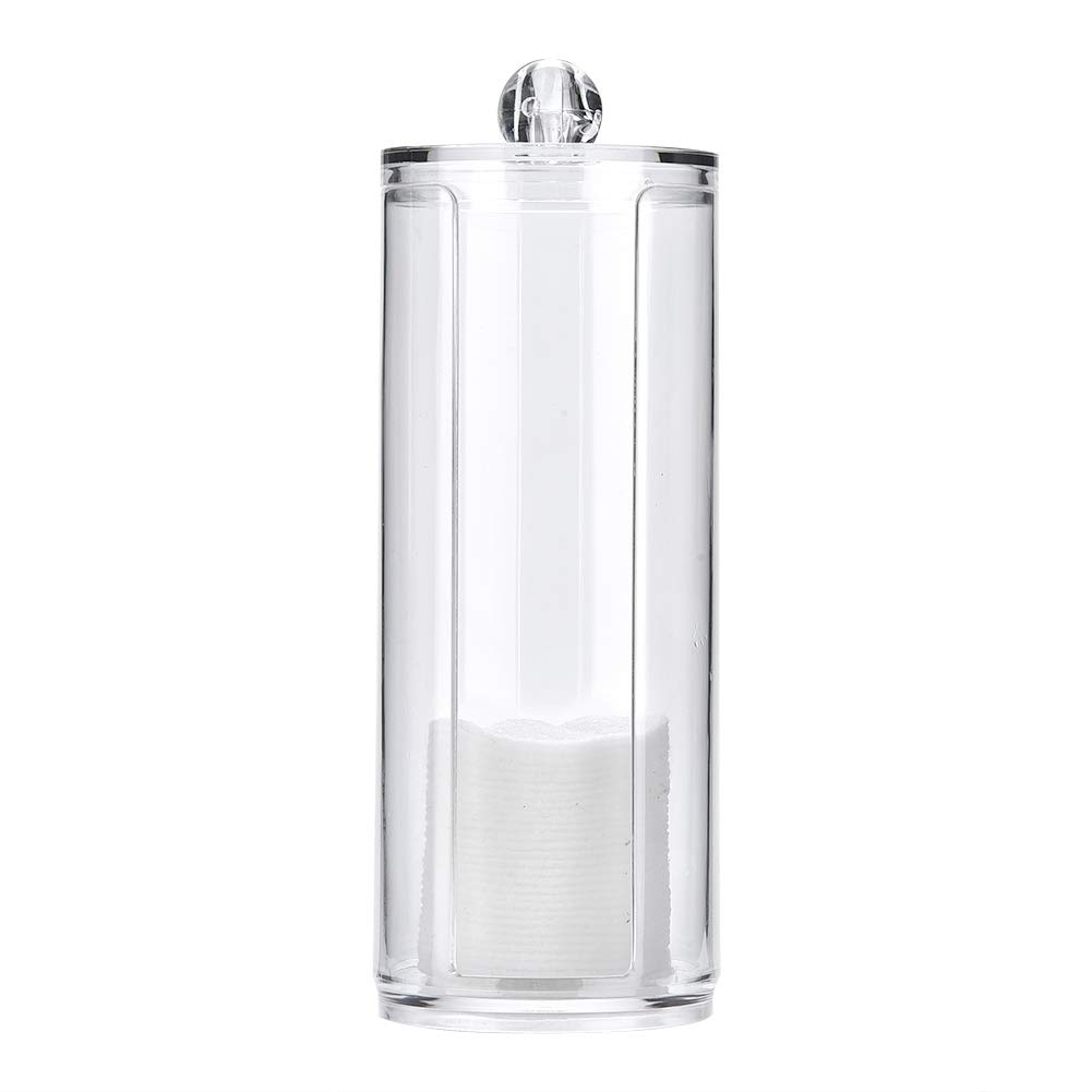 Cotton Rounds, Cotton Round Holder Transparent Round Acrylic Cotton Pad Storage Case Organizer, Puff Holder Container for Makeup Tool Cosmetic Kit
