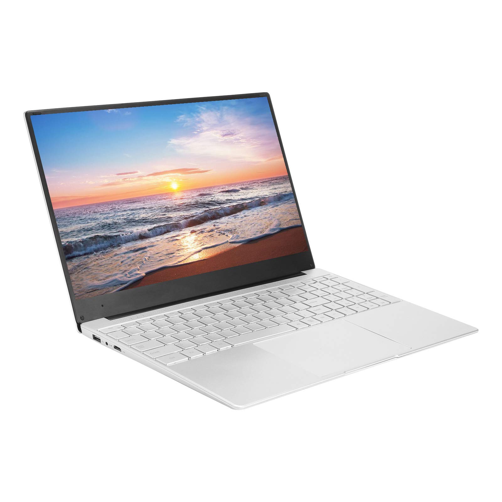2021 15.6-inch Laptop 8G + 256G celeron J4115 high-Performance Quad-core CPU, 2PCS 4500mAh can Work continuously for 6-8 Hours, WiFi, HDMI, Bluetooth 4.0, Windows 10 (Silver 8G+256G)