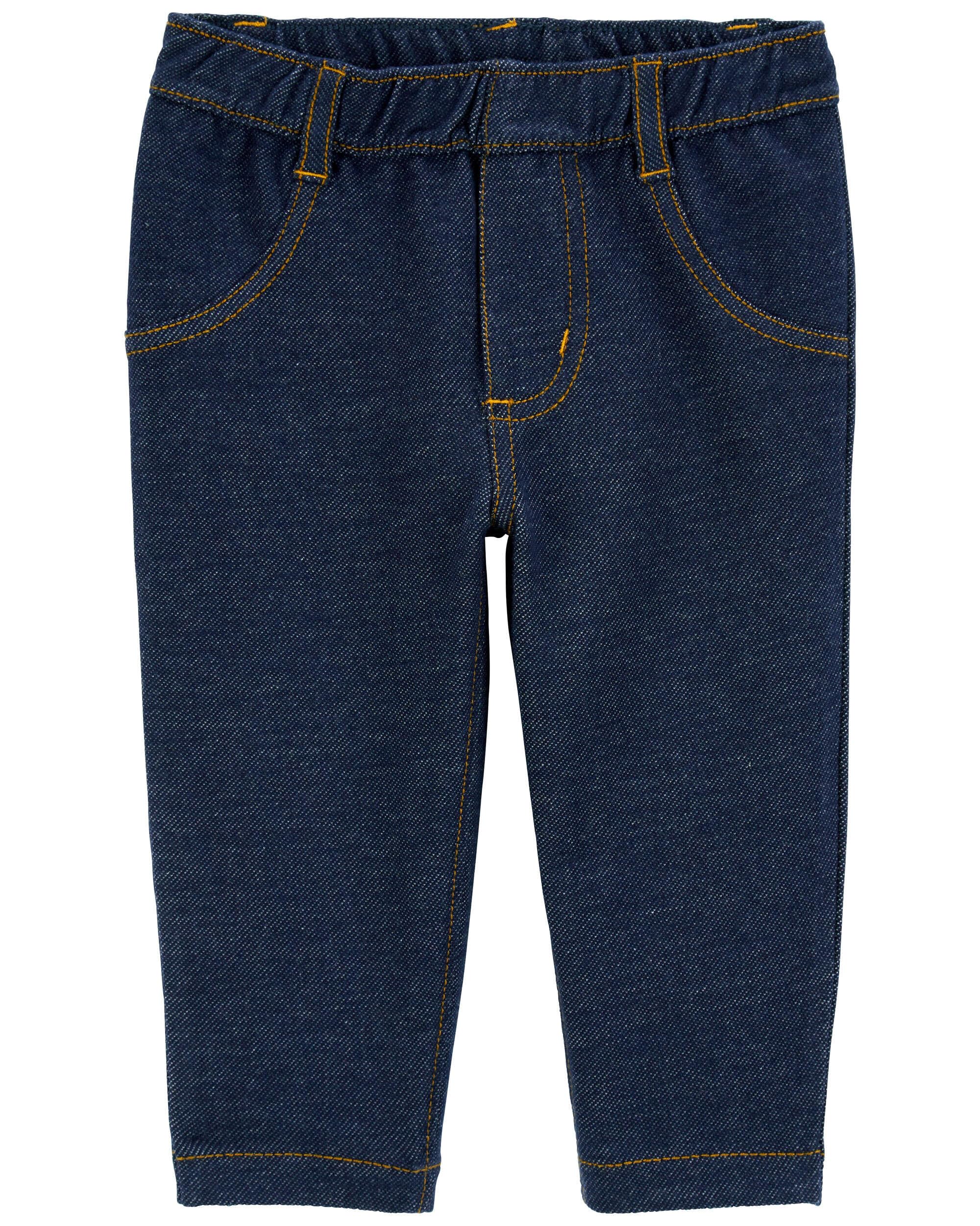 Carter's Baby Girls' Denim Jeggings (18 Months, Blue)