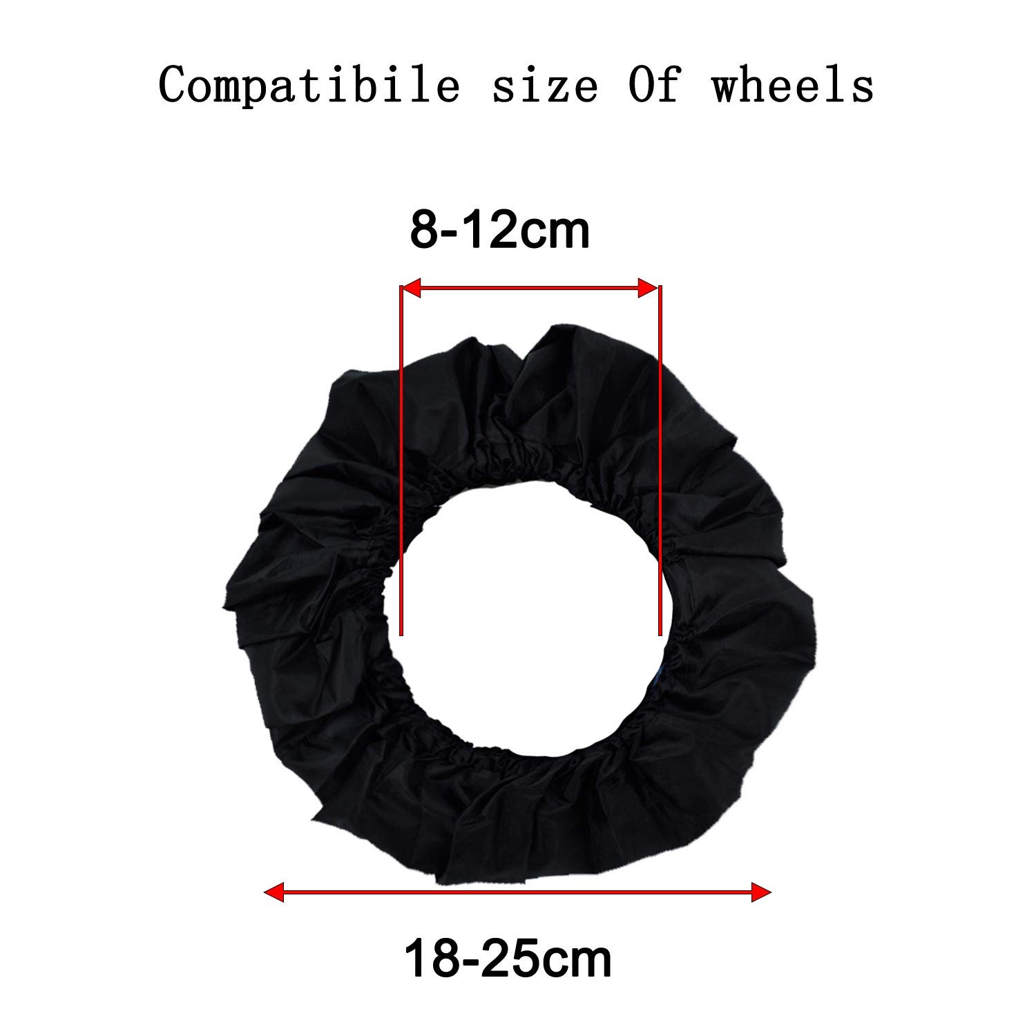 2 Pack Fit for 7"-10"(15cm-25cm) Baby Stroller Big Wheel Cover Dustproof Wheelchair Protector Cover Pushchair Wheel Cover Protector for Outdoor