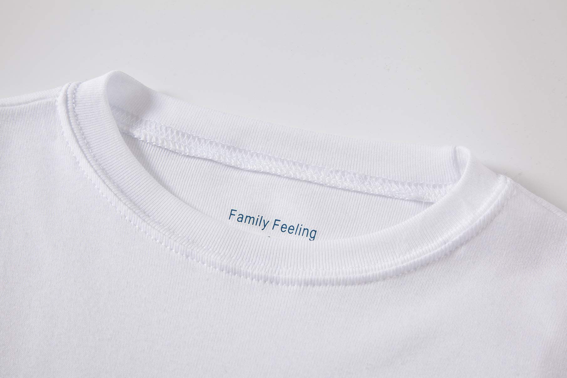 Family Feeling Boys Girls Kids Pajamas Solid Colors 2 Piece Pajama Set Cotton White Size 5