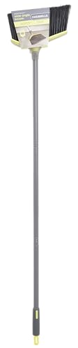 Casabella Wayclean Wide Angle Broom, Gray, Angled Broom with Densely Packed Bristles, Kitchen Broom, RV Broom, Camper Broom, Broom for Home