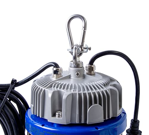 Bergen Industries Inc K5100 100-Watt Temporary High Bay LED Luminaire Plug-in Work Light, 13000LM, 5000K, Stainless Steel Cage,Blue