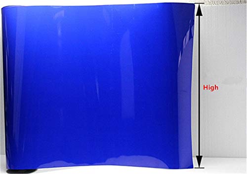 donau Blue/Black Aquarium Background Poster 2 Sides Glossy Fish Tank Decorative Backdrop Wall Paper Décor 12" 16" 20" 24" High (20" H x 48" L)