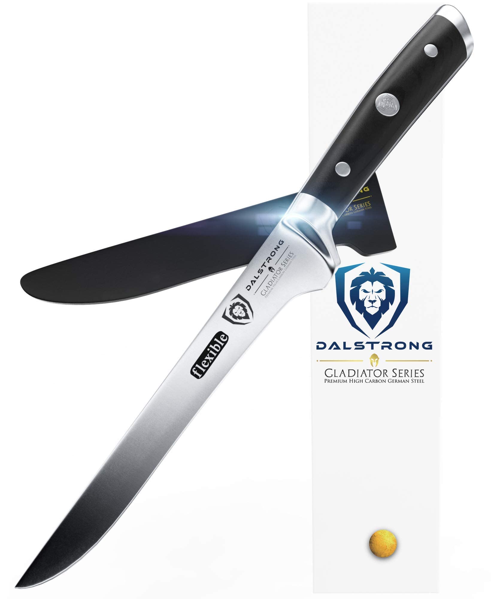 The Gladiator Series Butcher Bundle - The Gladiator Series 12" Slicing & Carving Knife (Granton Edge) Bundled with The Gladiator Series 6" Boning Knife