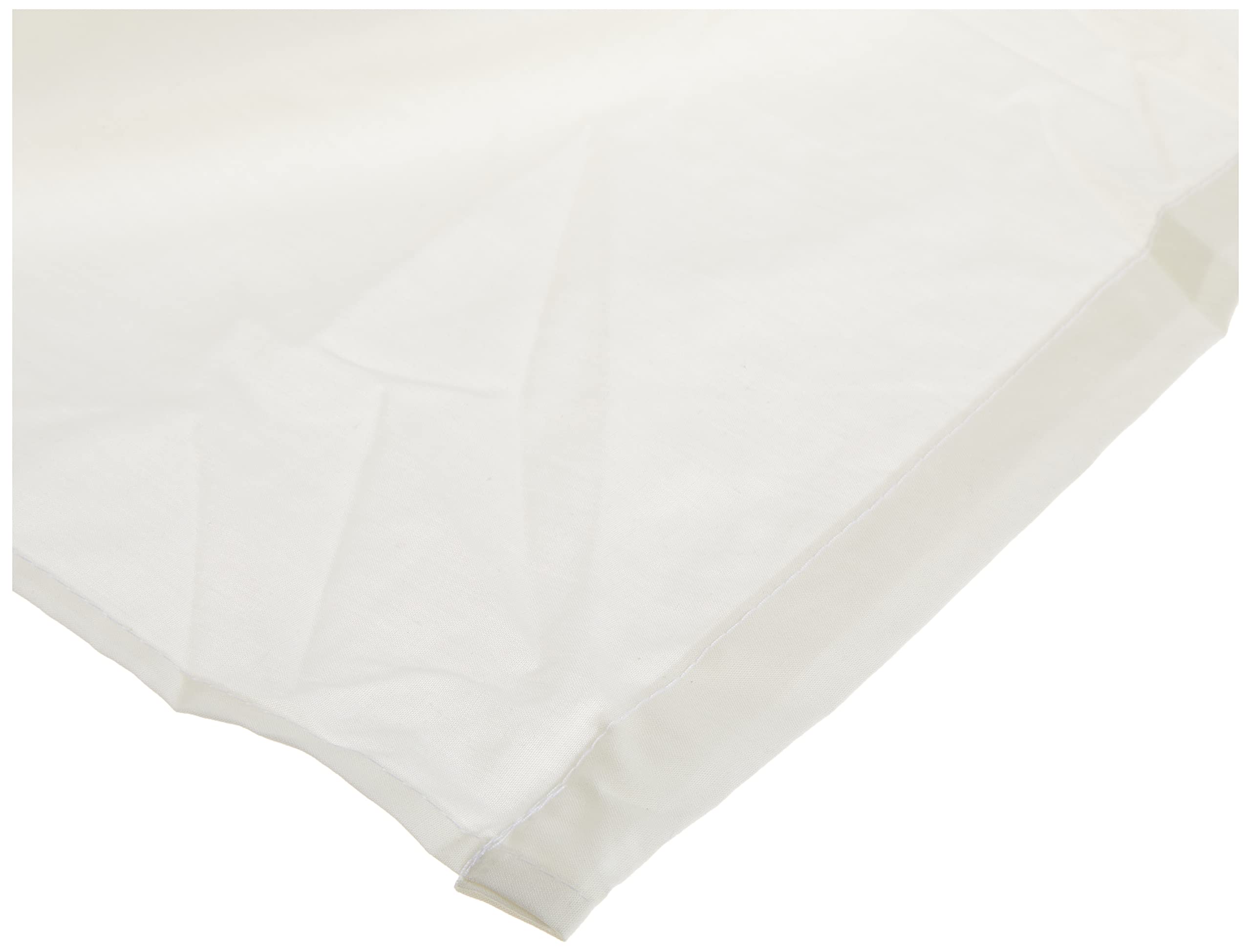 American Baby Company 100% Natural Cotton Percale Ruffled Crib Skirt, Cream, 52"L x 28"W + 13.5"