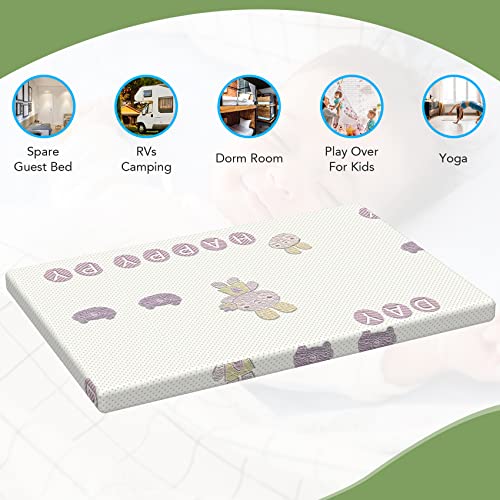 Alwytlon Pack n Play Mattresses, Pack and Play Mattress Pad, Playard Mattress Memory Foam, Portable Toddlers Mattress Firmness Featuring Soft Removable Washable Outer Cover(38"x26"x2.5")