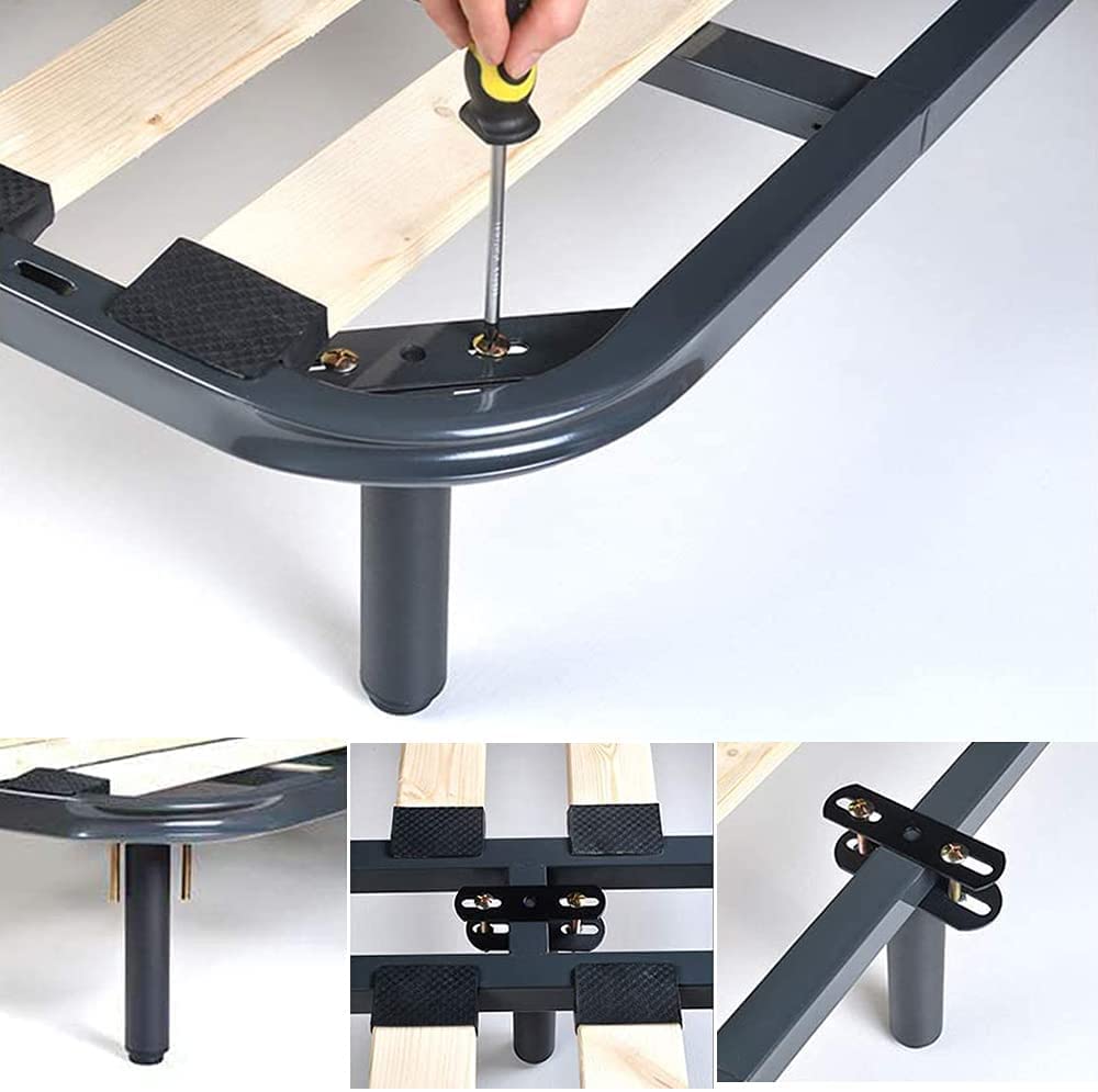 2Pcs Adjustable Height Center Support Leg for Bed Frame, Bed Frame Support Leg for Wooden Slats and Metal Bed Frame for Sofa Cabinet Replacement Parts (Height: 5.1 to 9.6 inch)