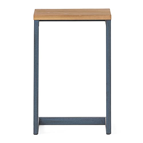 Christopher Knight Home Darlah Small Firwood Antique Table, Antique, Antique Natural and Black With Blue, 10.25”D x 12.75”W x 19.50”H