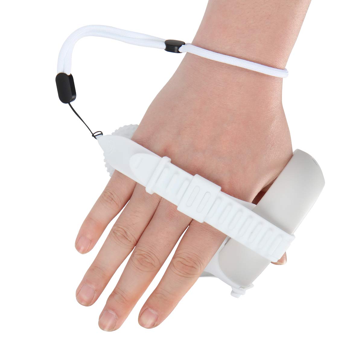 2021 Newest Soft Silicone Controller Skin Grip Cover Protector for Oculus Quest 2 with Paddy Backhand Strap No More Controllers Flying Out - Quest 2 Accessories by X-super Home (Quest 2, White)