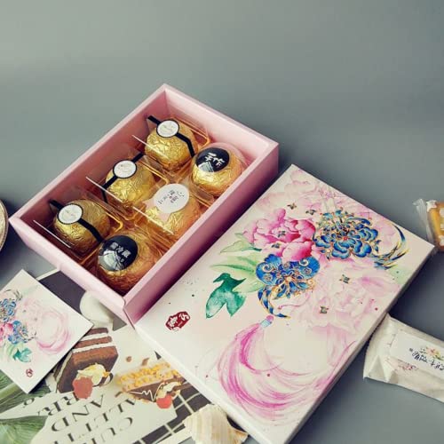 50 Pack Gold bottom Clear cover plastic mini cake box - muffin box - moon cake box - mung bean cake snow Mei Niang box(bottom 2 Inch X high 1-1/2 Inch)
