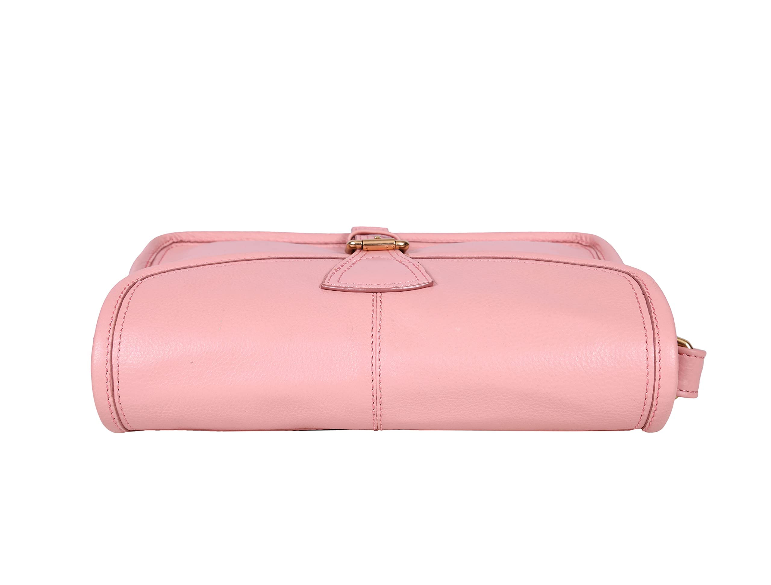 Aaron Leather Goods Crossbody Bags for Women Soft Leather Purses and Handbags Multi Pocket Shoulder Bag (Peach)