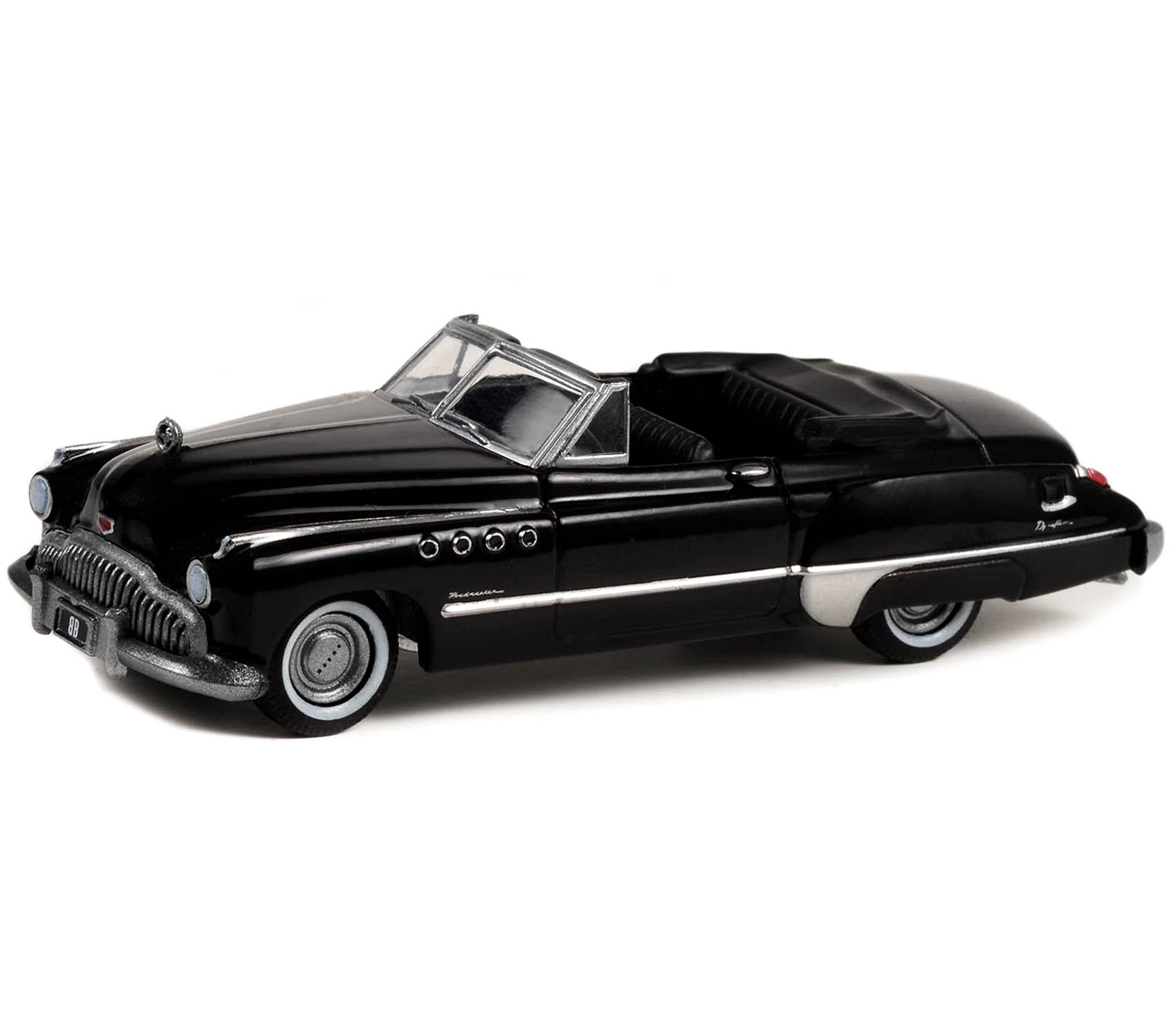 1949 Roadmaster Convertible Black Metallic Black Bandit Series 27 1/64 Diecast Model Car by Greenlight 28110 A