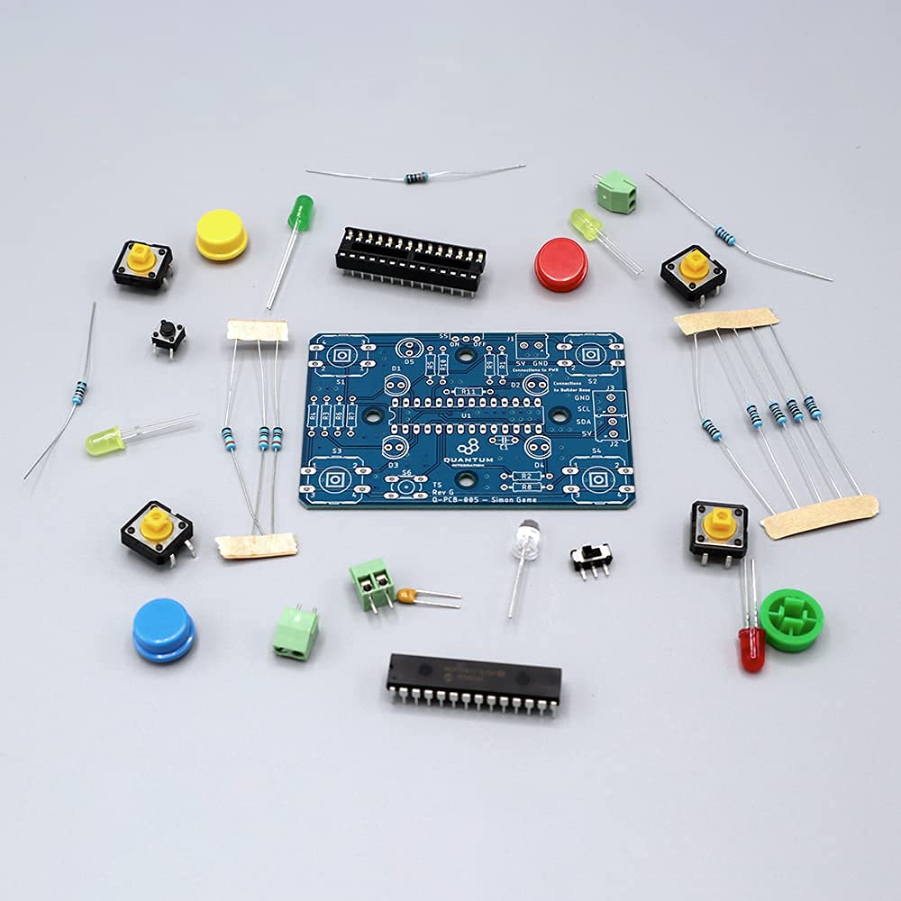 Quantum Simon Game DIY Kit, Video Tutorial and Online Documentation Included, Works with The Quantum Q-Client Builder Base