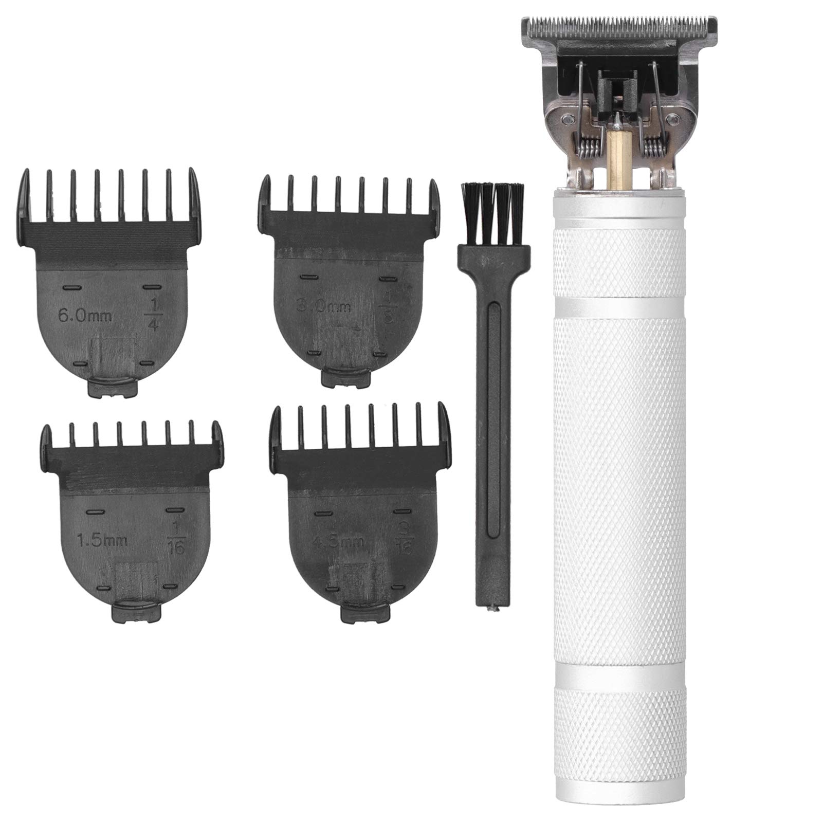 Hair Trimmer, Ergonomically Body Design Powered By 18650 Lithium Battery Barber Shop Hair Clipper Hair Clipper, for Barber Shop(Silver)