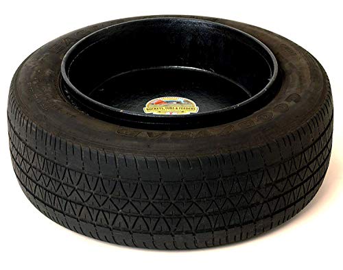 Little Giant 3 Pack of Corded Rubber Feed Pans, 3 Gallon Capacity Each, for Horses, Sheep, Goats, Alpacas, Llamas, and Other Livestock