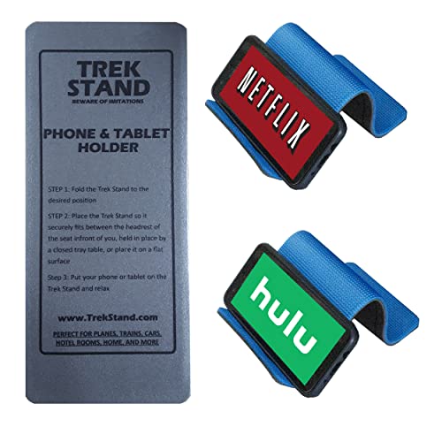 DTLgear Trek Stand Phone Holder for Air Travel, Flying, Traveling, Hotel, Home, Desk, Bed, Kitchen, and Treadmill. Compatible with iPhone, Android, & Other Cell Phones …