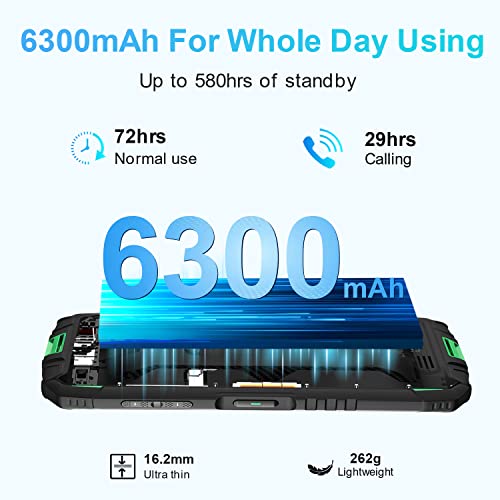 DOOGEE Rugged Phones Unlocked 2023, S41, 4G Dual Sim Rugged Phone Android 12, 6300mAh Battery, 5.5" HD Screen Rugged Phone, 6GB+16GB SD 1TB, IP68 Waterproof Outdoor Military Grade Android Phone, GPS