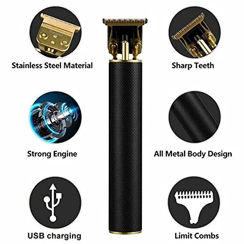 2021 New Rechargeable T-blade Men’s Hair Clipper T-blade Trimmer for Hair Outlining, Designing and Dry Shaving