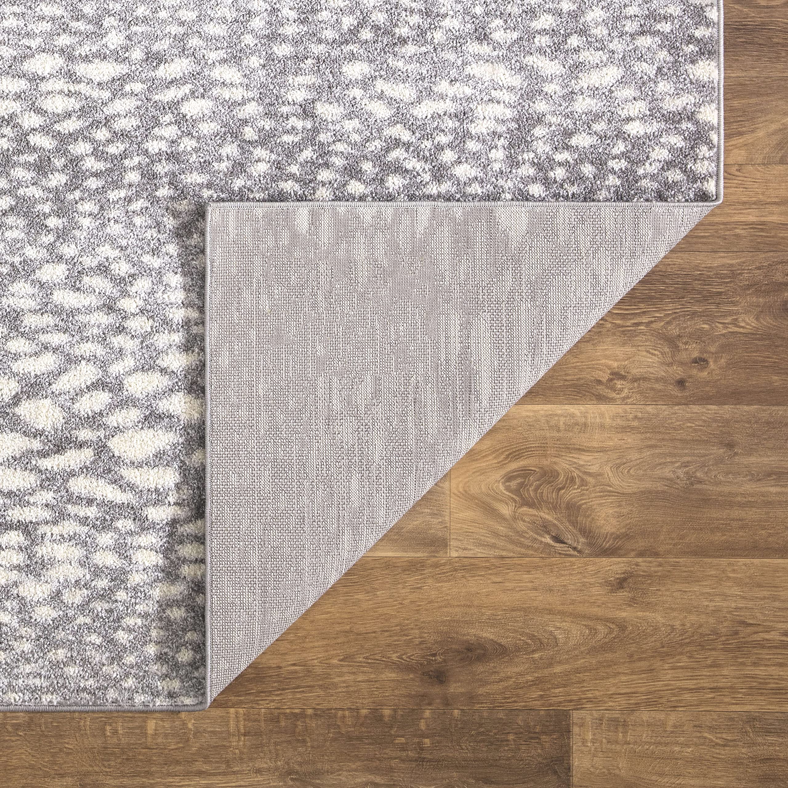 Abani Area Rug - 4x6 - Antelope Collection - Indoor Use - Grey & Cream Animal Print - Medium Pile-Turkish Made-Stain & Shed Resistant Livingroom Bedroom Kitchen Office-Safe for Kids & Pets-Soft Feel