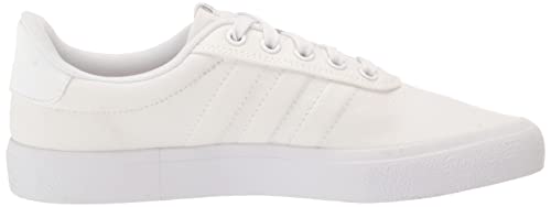 adidas Women's Vulc Raid3r Skate Shoe, White/White/Silver Metallic, 9