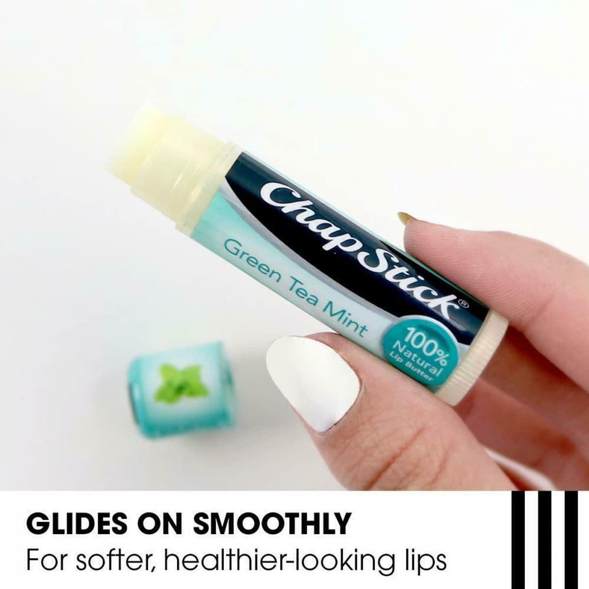 ChapStick 100% Natural Lip Butter, Green Tea Mint, 0.15 oz (Pack of 12)
